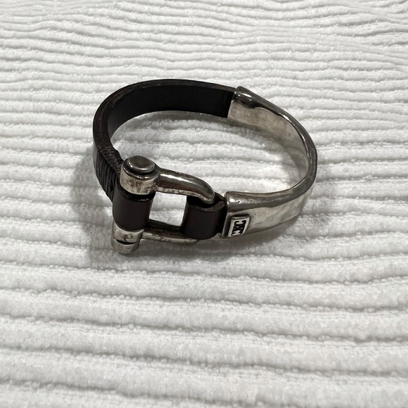 CXC | Accessories | Cxc Leather And Silver Plated Bracelet | Poshmark